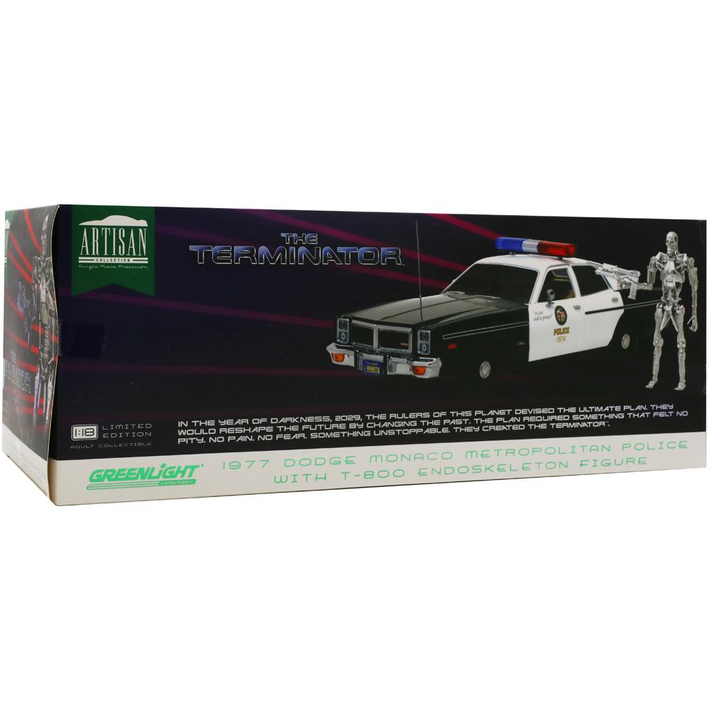 Greenlight Artisan The Terminator Dodge Monaco Police Die Cast Car with ...