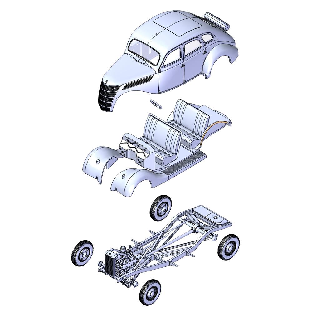 Roden Personenkraftwagen V8 G81A Special Road Car Model Kit Scale 1:35