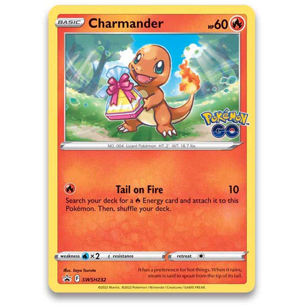 Pokémon GO TCG Charmander Promo Box with Pin Badge and 3 Booster Packs