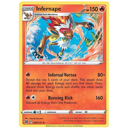 Pokemon Trading Card Game Lost Origin Promo Pack Infernape with Coin