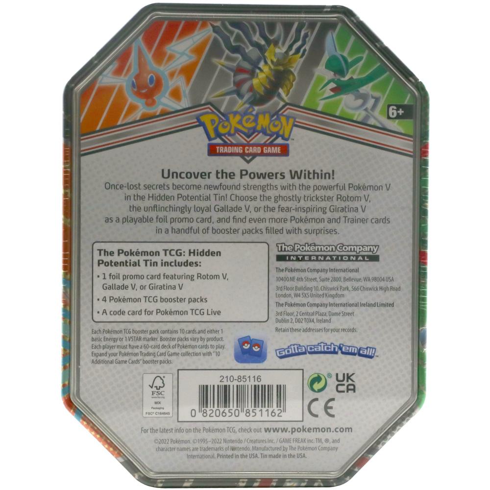Pokémon Trading Card Game Hidden Potential GALLADE V Tin with 4 Booster ...
