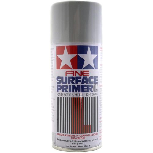 Tamiya Fine Surface Primer Spray Paint Light Grey 180ml