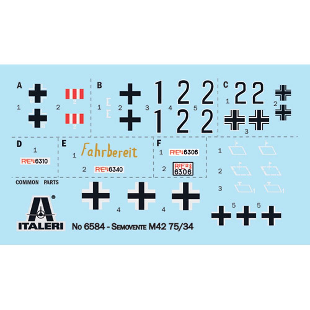 Italeri Semovente M42 da 75/34 Italian Tank Military Model Kit 14cm ...