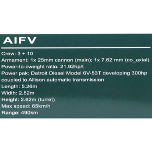 AFV Club NATO Armoured Infantry Fighting Vehicle 25mm Cannon Military ...