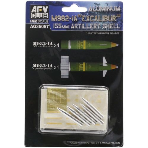 AFV Club M982-IA Excalibur 155mm Artillery Shell Set Model Accessory ...