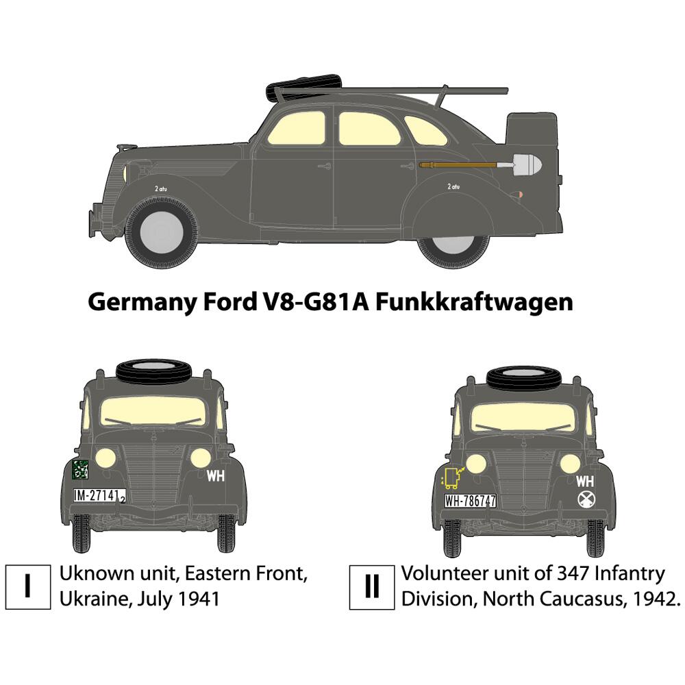 Roden Ford V8-G81A Funkkraftwagen Classic Car Road Vehicle Model Kit ...
