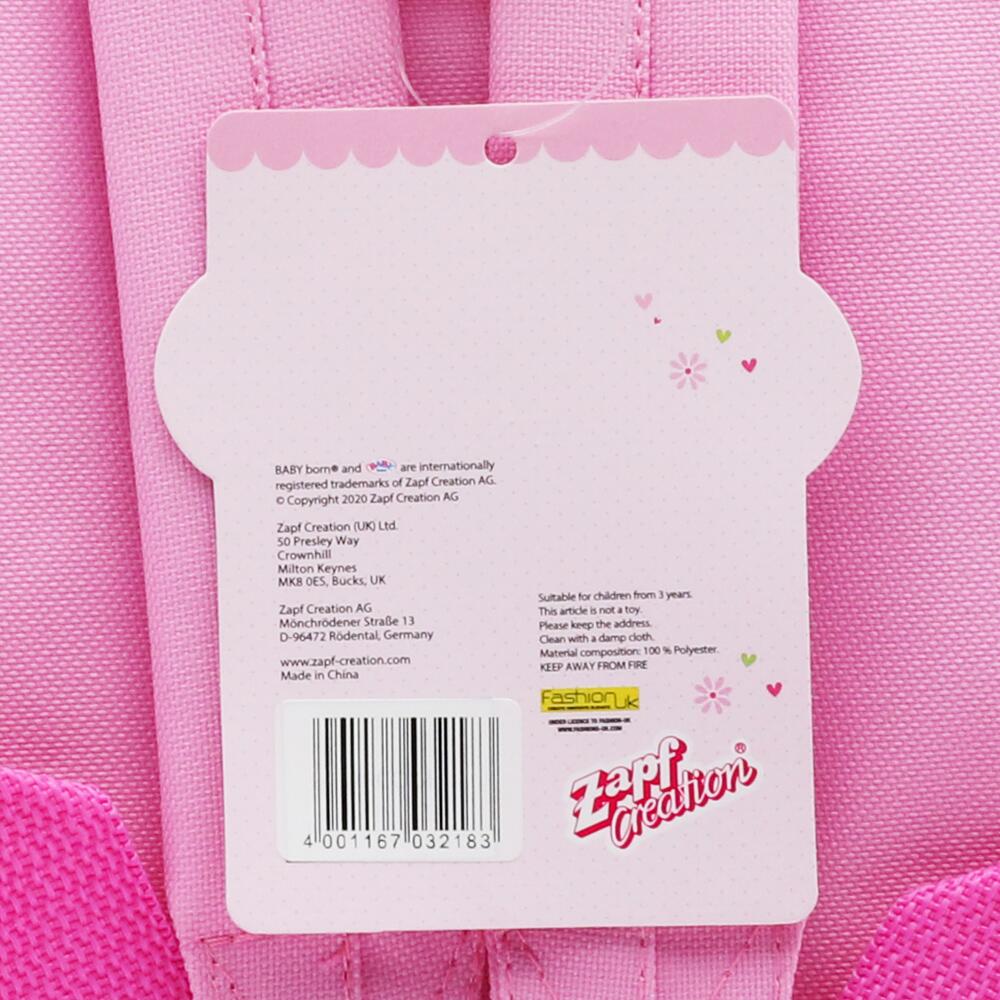 Baby Born Children's Backpack in Pink