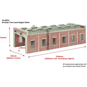 Scenecraft Graham Farish Two Lane Engine Shed Model Railway N Gauge