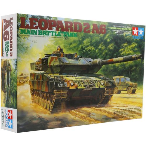 Tamiya Leopard 2 A6 Main Battle Tank Military Model Kit Scale 1:35