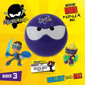 Ninja Kidz Ninja Head Mystery Mini Collectable Ninja Ball SERIES 3