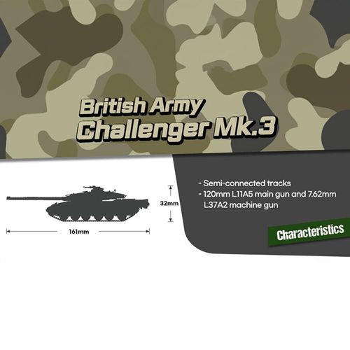 Academy British Army Challenger 1 Mk.3 Tank Model Kit Scale 1:72