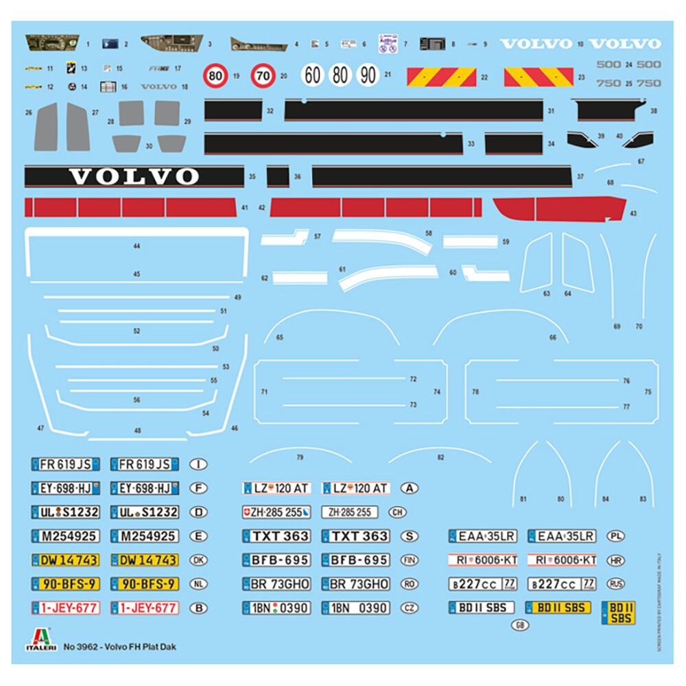 Italeri Volvo FH Low Roof Truck Model Kit 3962 Scale 1:24