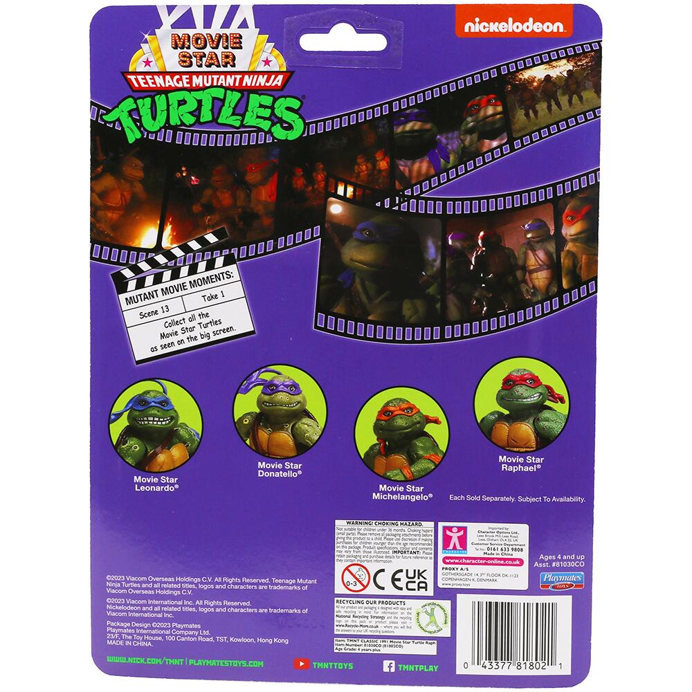 Teenage Mutant Ninja Turtles MOVIE STAR RAPH Collectable Figure For Ages 4+