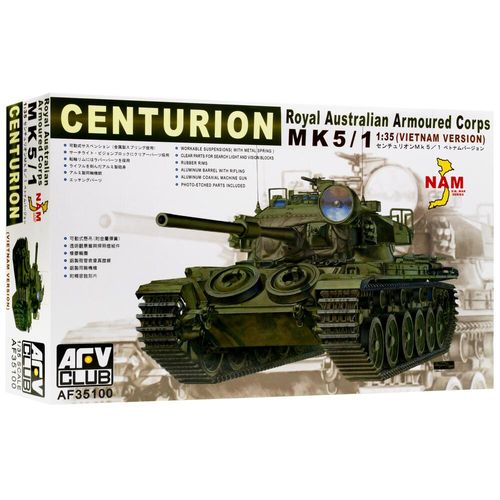 AFV Club Centurion Mk 5/1 Vietnam War Tank Military Model Kit Scale 1:35