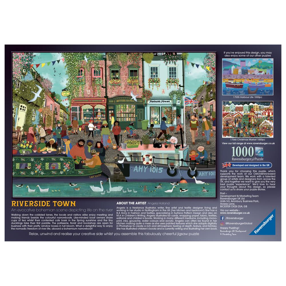 Ravensburger Riverside Town 1000 Piece Jigsaw Puzzle