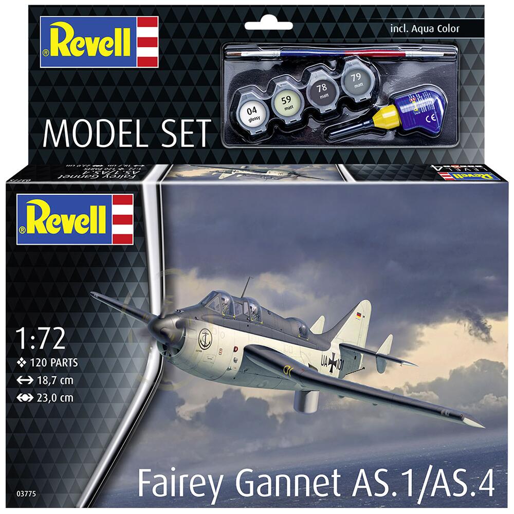 Revell Fairey Gannet AS.1/AS.4 Military Aircraft Model SET Scale 1:72