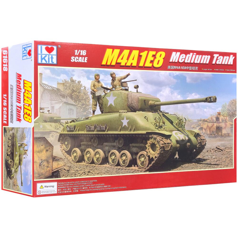 I Love Kit US Army M4A1E8 Sherman Easy Eight WWII Medium Tank Military ...