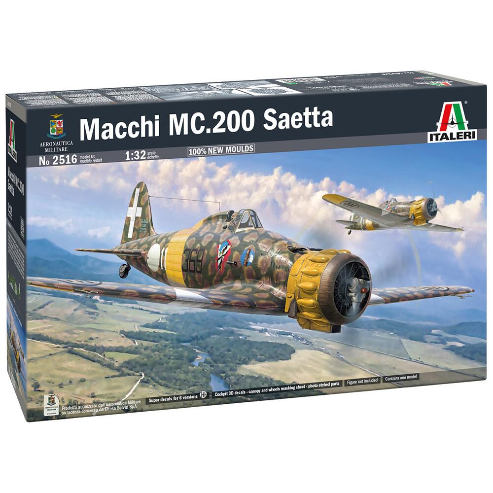 Italeri Macchi MC.200 Saetta Military Aircraft Model Kit Scale 1:32