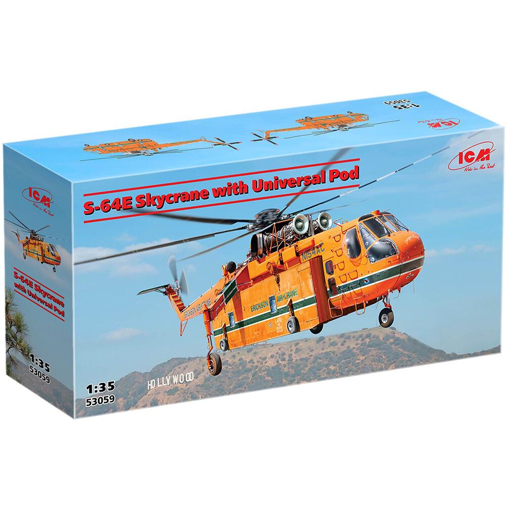 ICM Sikorsky S-64E Skycrane with Universal Pod Helicopter Model Kit ...