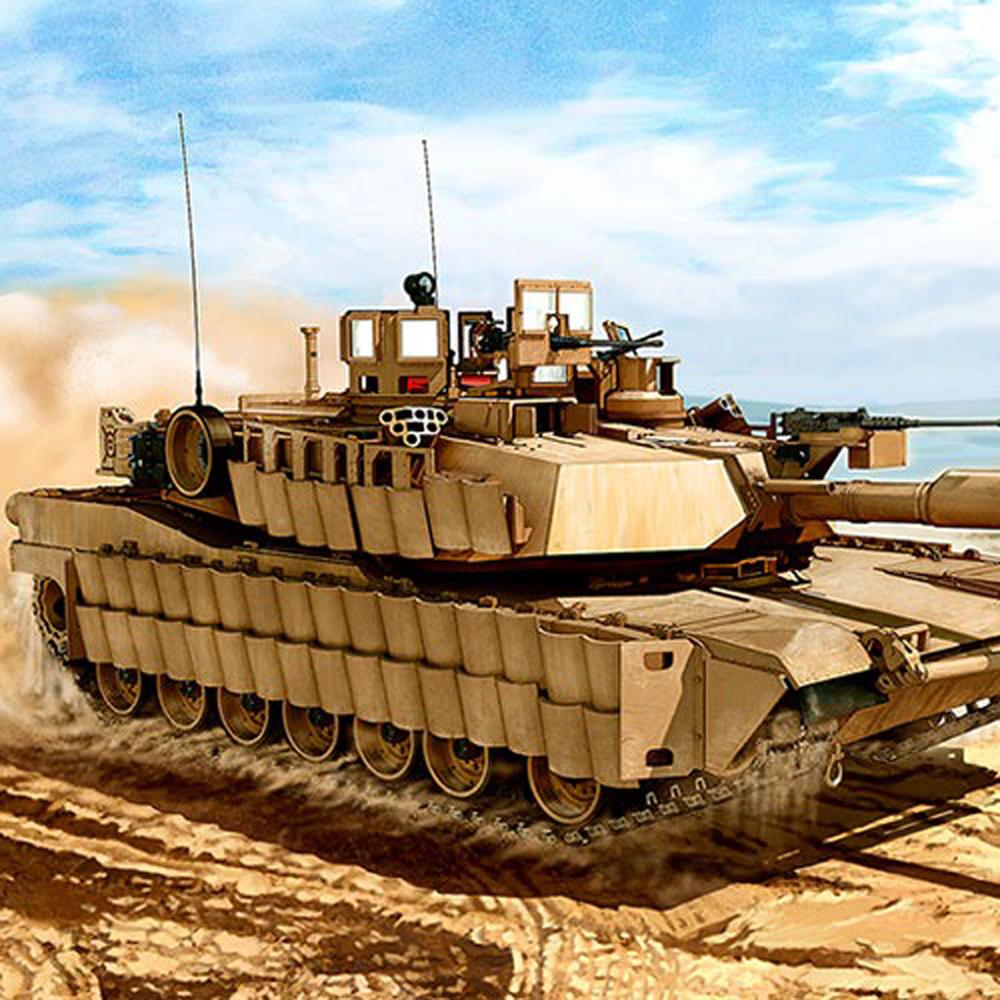 Academy U.S. Army M1A2 Tusk II Tank Model Kit (Scale 1:35)