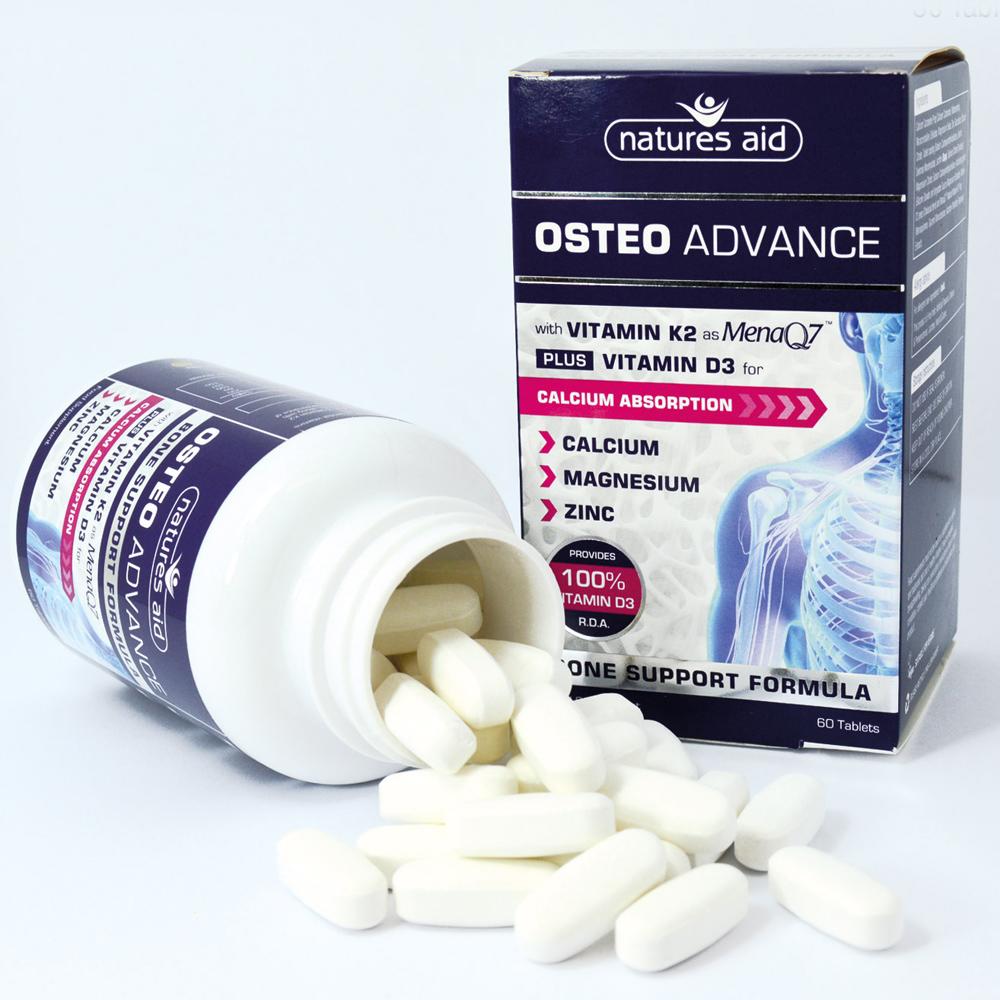 Natures Aid Osteo Advance Bone Support Formula - 60 Tablets