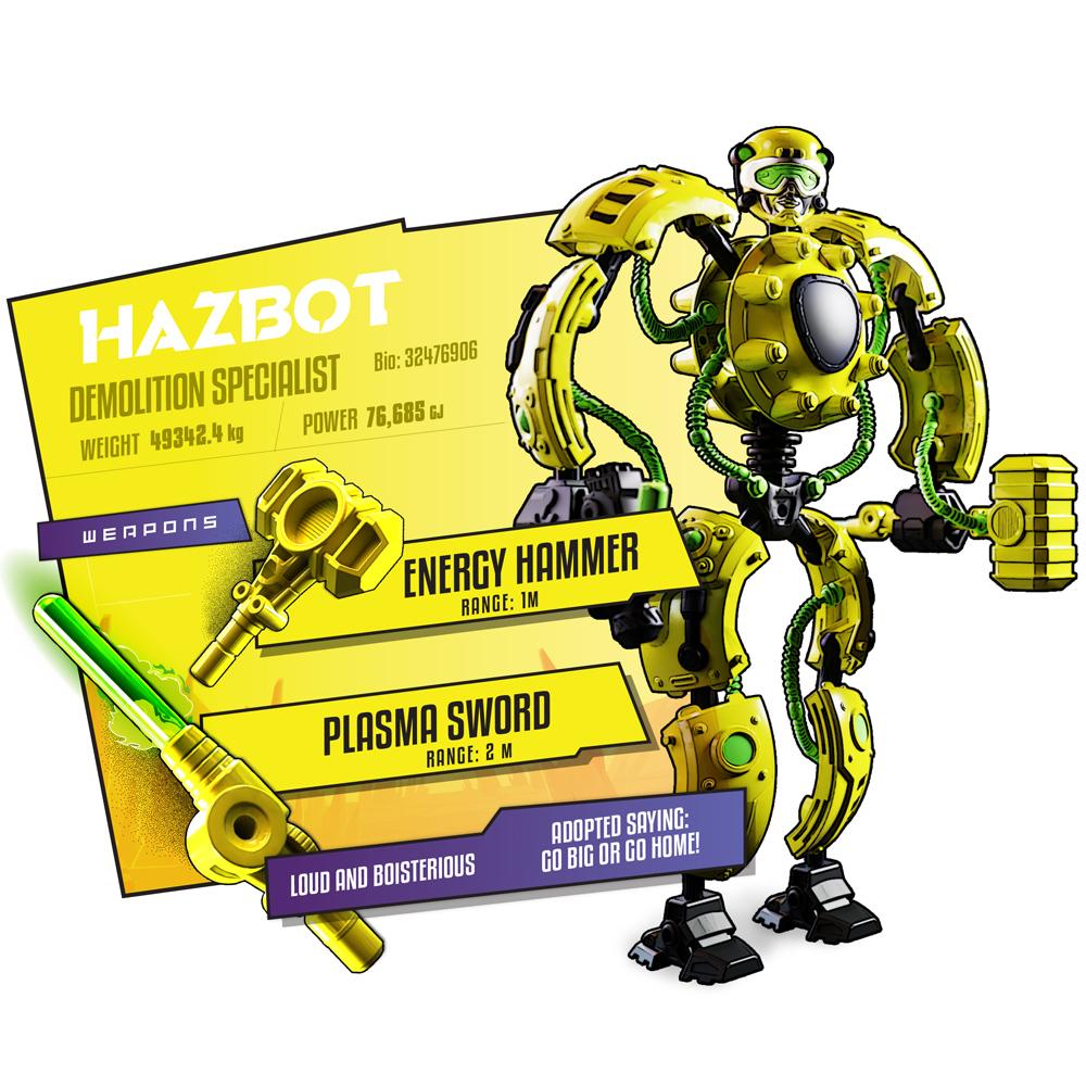 GIGABOTS Energy Core HAZBOT Series 1 Buildable Poseable Figure for Ages 5+