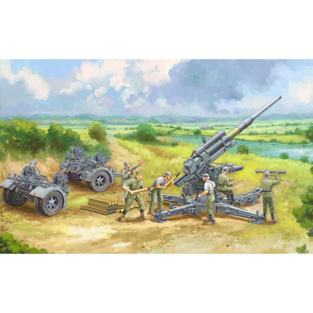 Trumpeter German 8.8cm Flak 36/37 Artillery Military Model Kit with ...