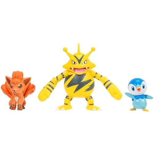 Pokemon Battle Figure Set ELECTABUZZ VULPIX and PIPLUP 3 Pack