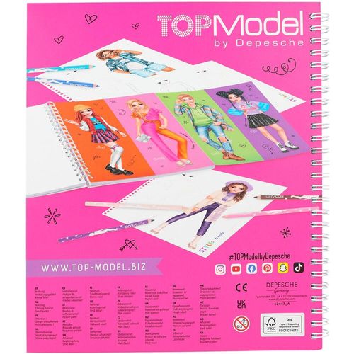 Depesche Create Your TOPModel Colouring Book Christy, Hayden & Malia