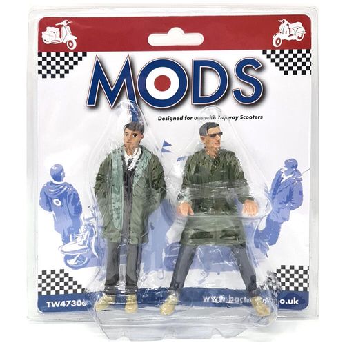 Toyway Scooter Mods Figures Pre-Painted Set of 2