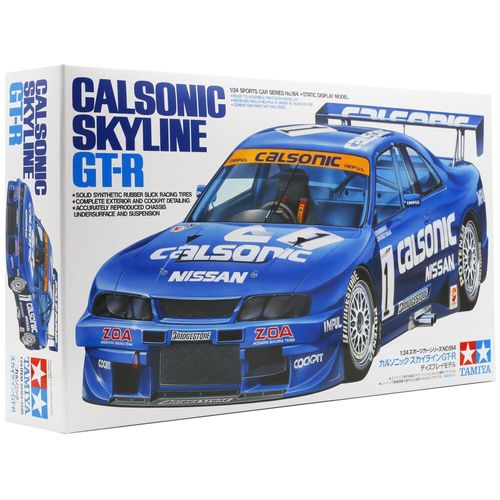 Tamiya Nissan Skyline GT-R R33 Calsonic Race Car Model Kit Scale 124