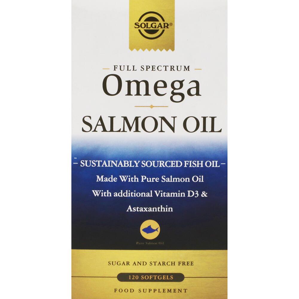 Solgar Wild Alaskan Salmon Oil Full Spectrum Omega 120 Soft Gel CAPSULES
