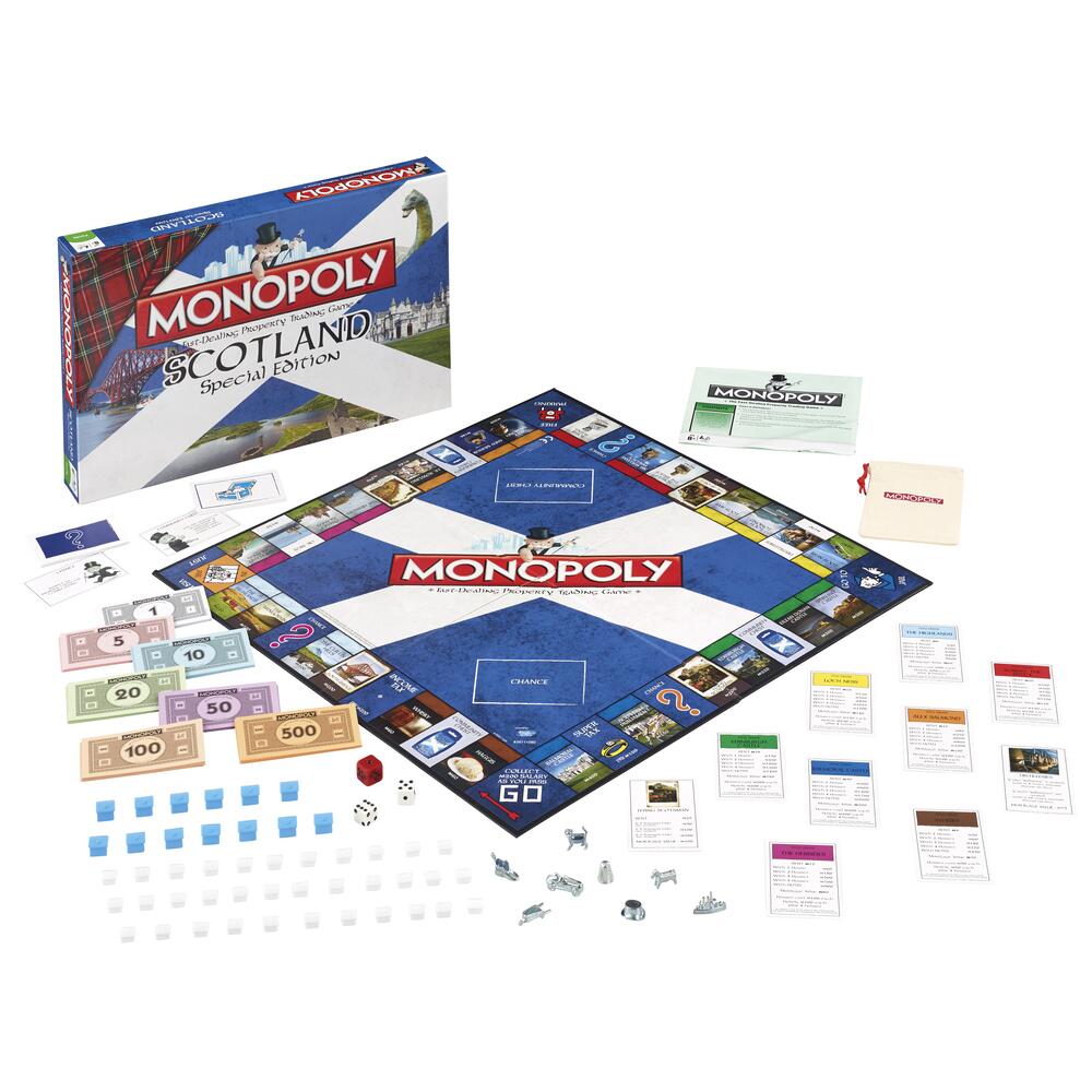 Monopoly Scotland Edition Board Game 2-6 Players Ages 8+