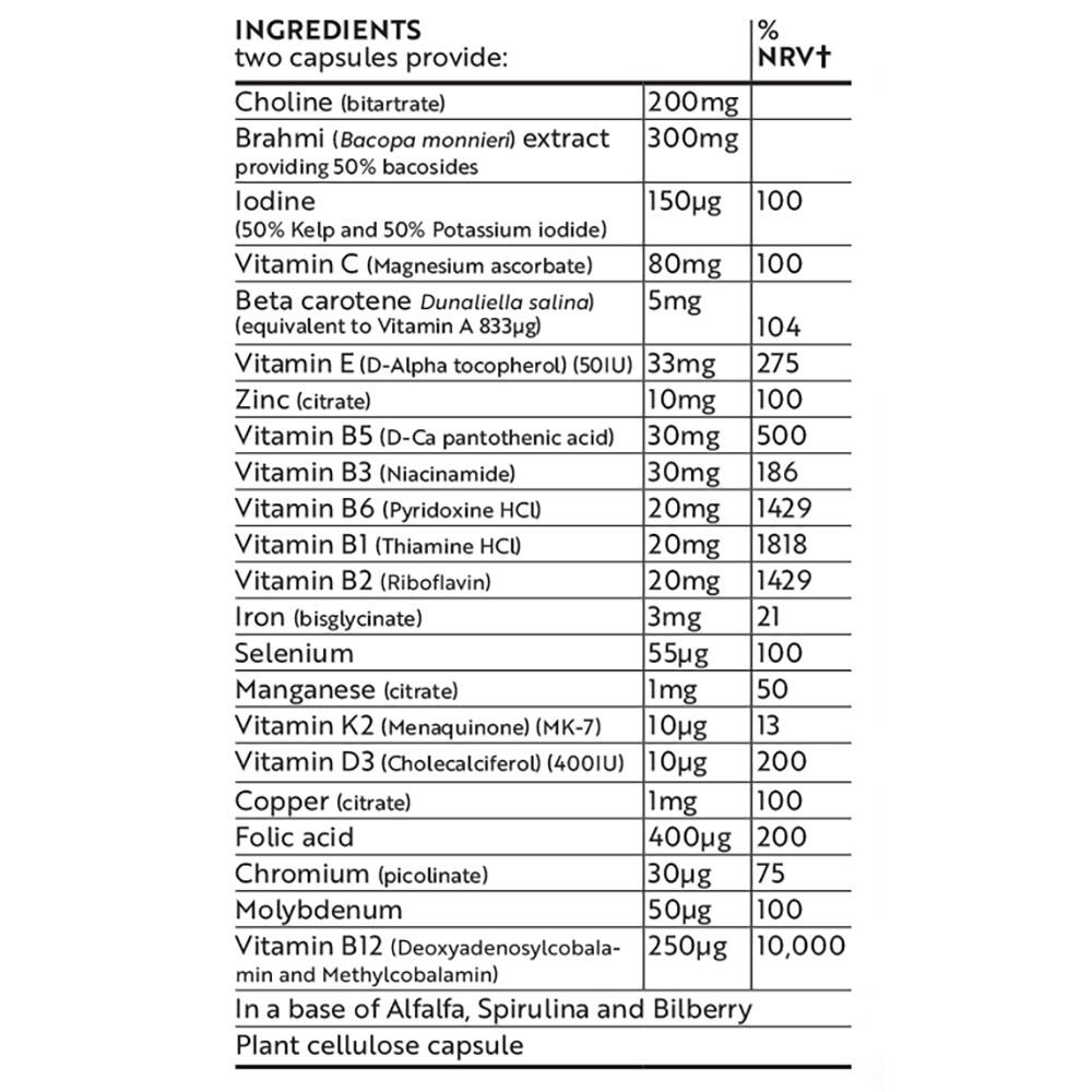 Viridian Brain Support Multivitamin 60 Capsules