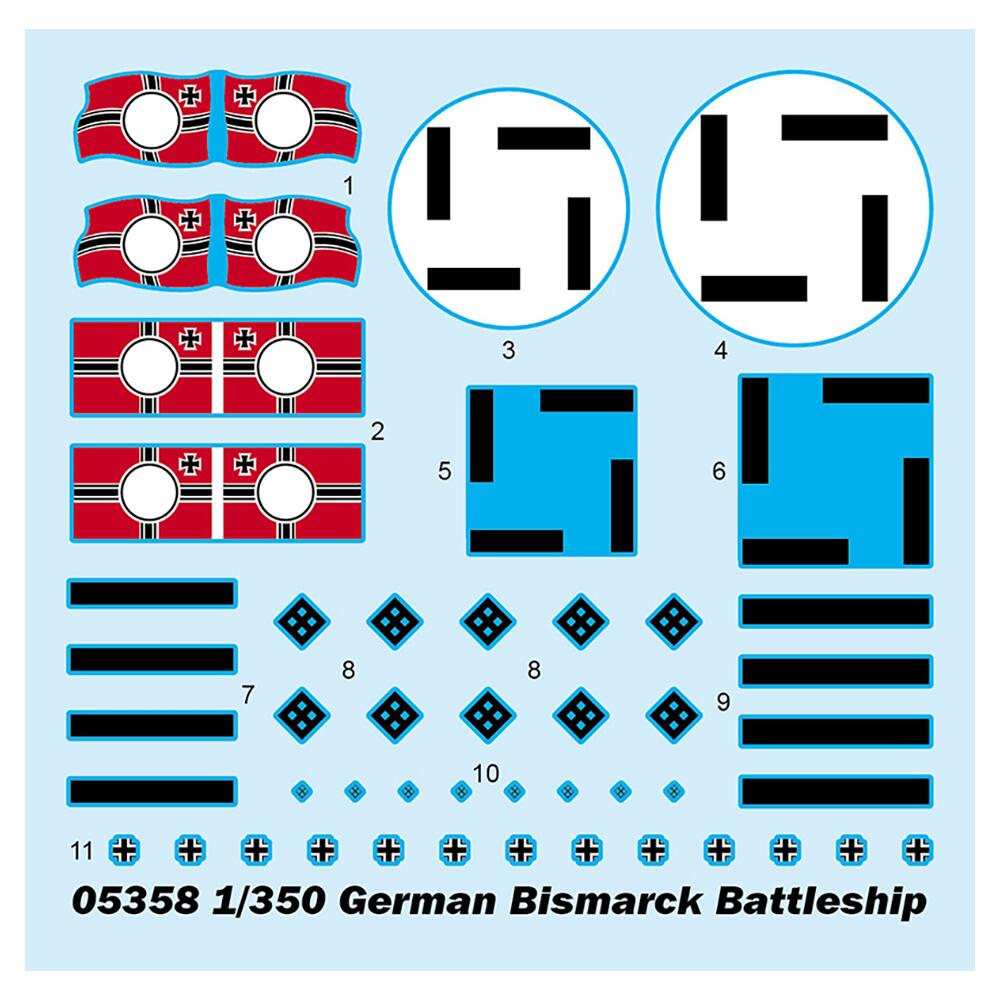 Trumpeter German Bismarck Battleship Model Kit Scale 1:350
