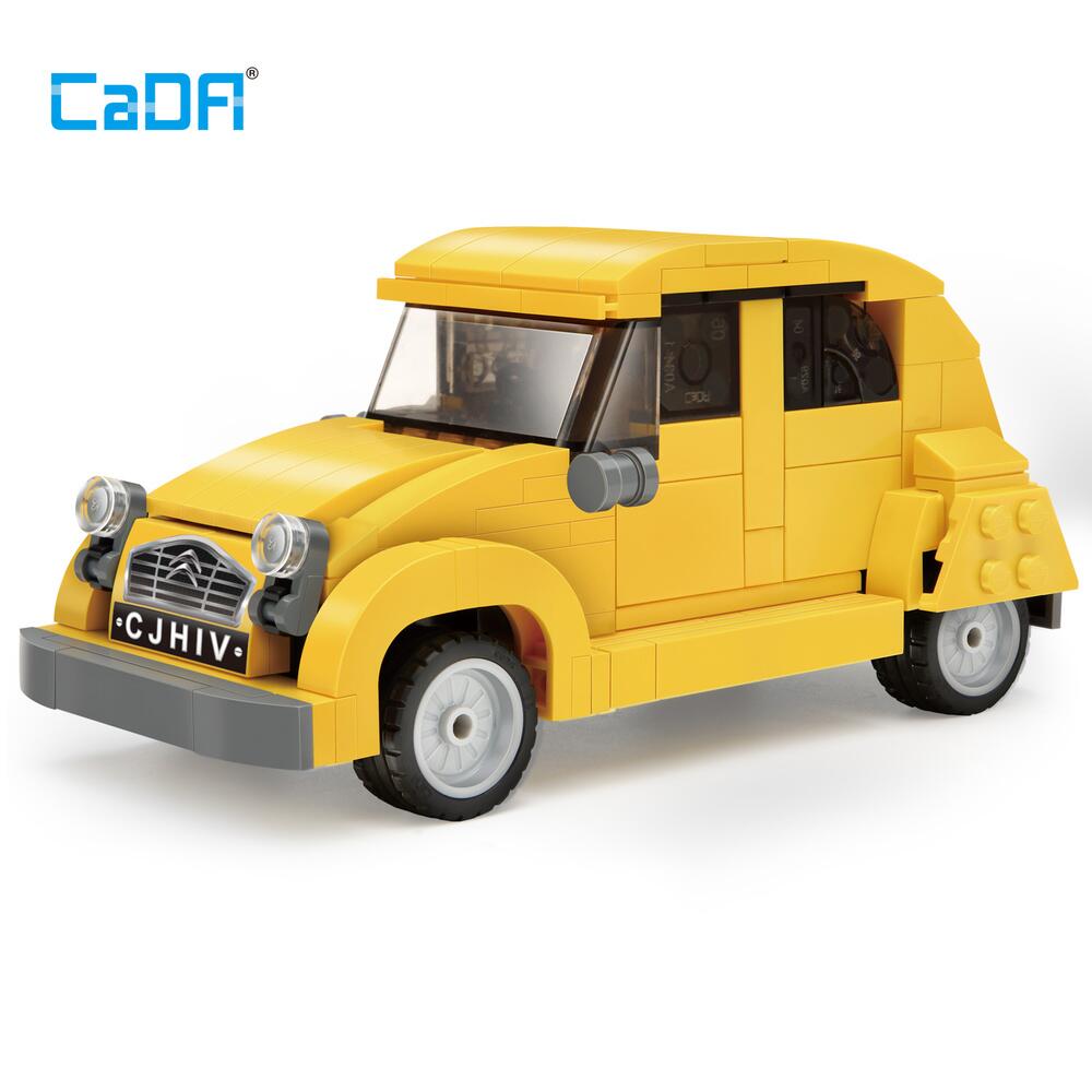 CaDA Cars Citroen 2CV Retro Car Construction Toy Scale 1:24