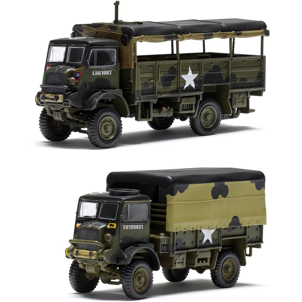 Airfix WWII 3-Ton General Service and Troop Trucks Model Kits Scale 1:76
