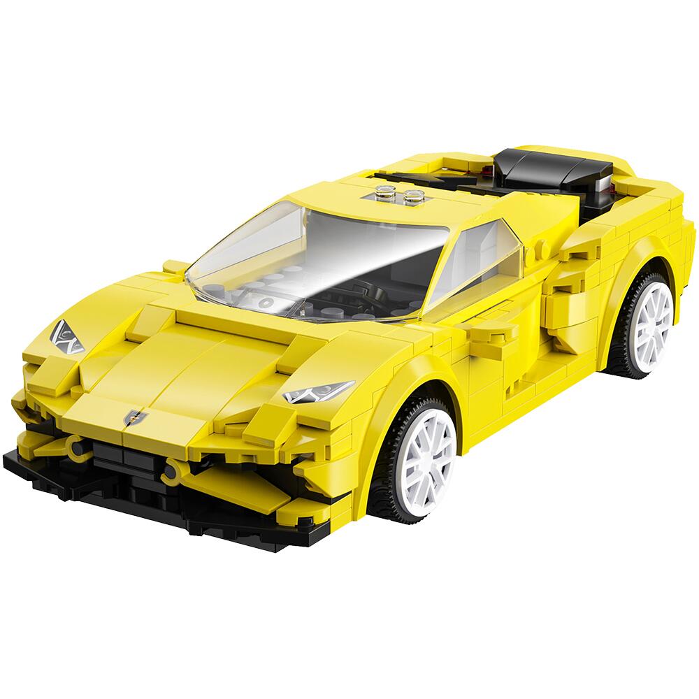 CaDA Cars Yellow Evo Sports Car Brick Construction Set 289 Piece