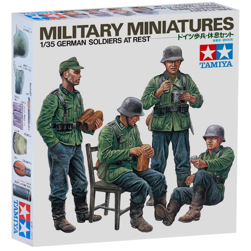Tamiya German Soldiers at Rest Figure Assembly Set Scale 1:35