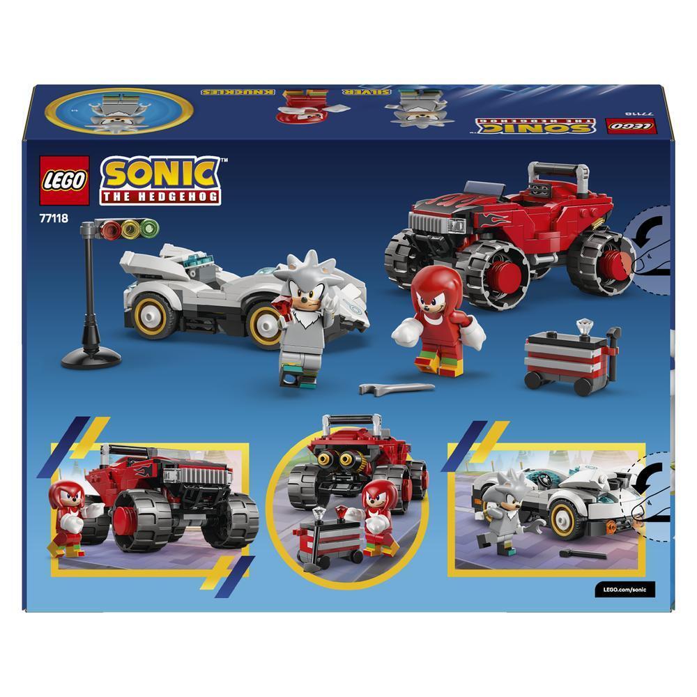 LEGO Sonic the Hedgehog Silver’s Car vs. Knuckles’ Monster Truck Set 77118