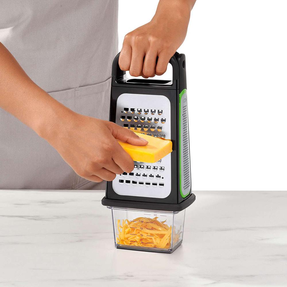 OXO Good Grips Etched Box Grater with Removable Zester