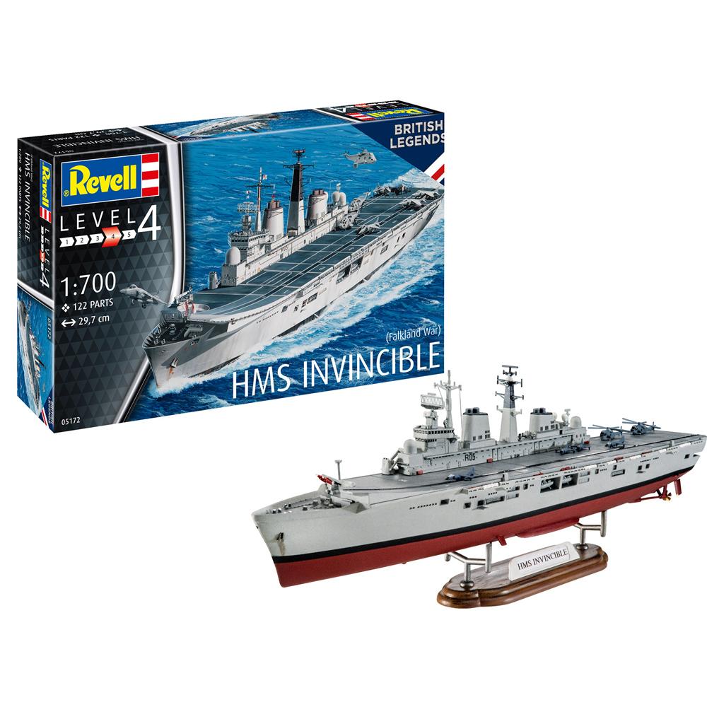 Revell British Legends HMS Invincible (Falkland War) Ship Model Set ...
