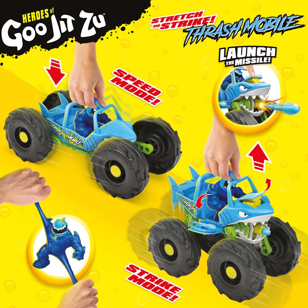 Heroes of Goo Jit Zu Stretch and Strike Thrash Mobile Toy Vehicle with ...