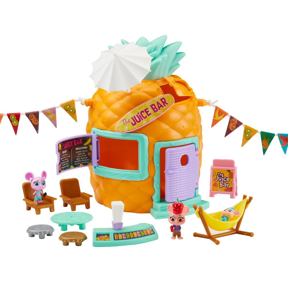 Mouse in The House Pineapple Juice Bar Playset with Figures for Ages 3+