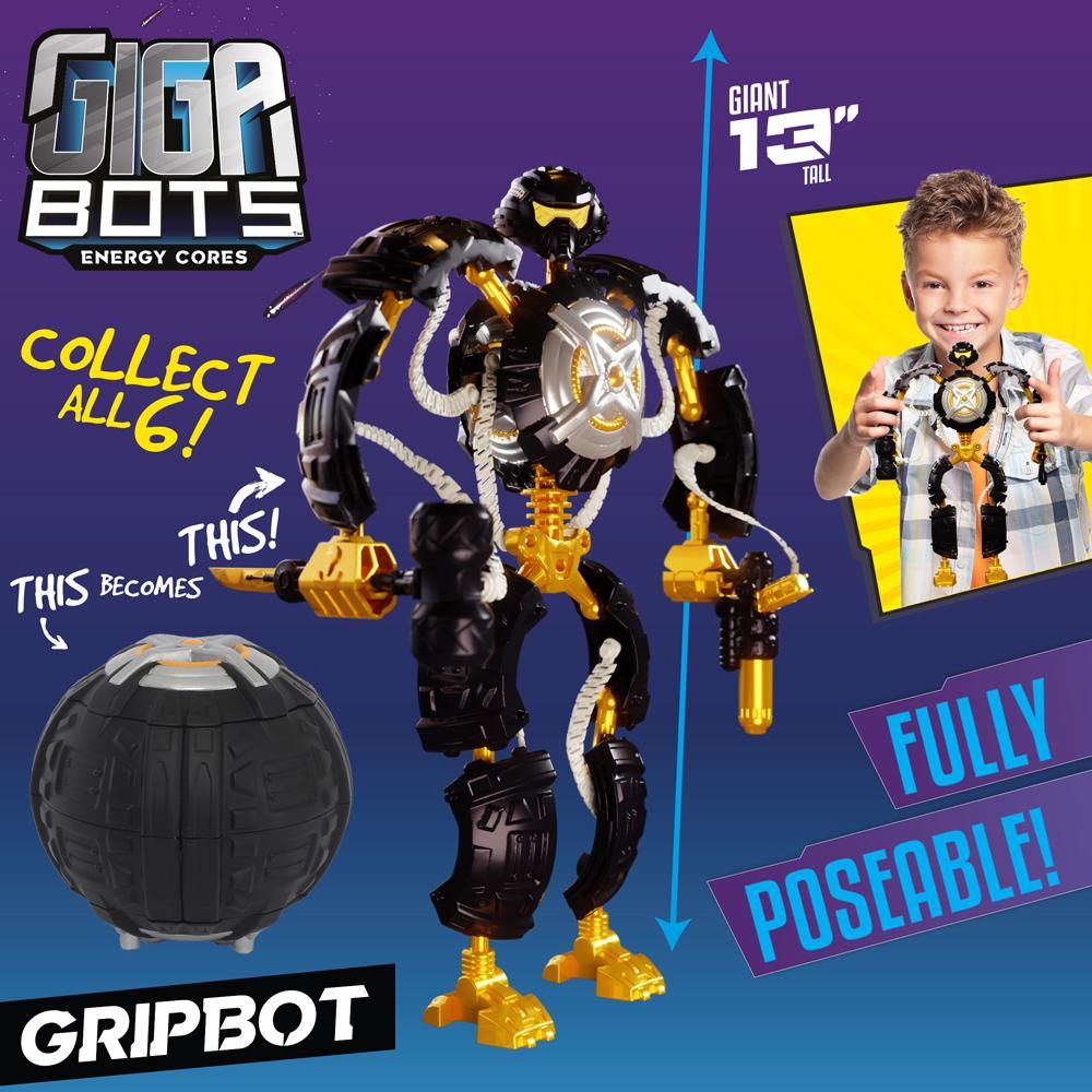 GIGABOTS Energy Core GRIPBOT Series 1 Buildable Poseable Figure for Ages 5+