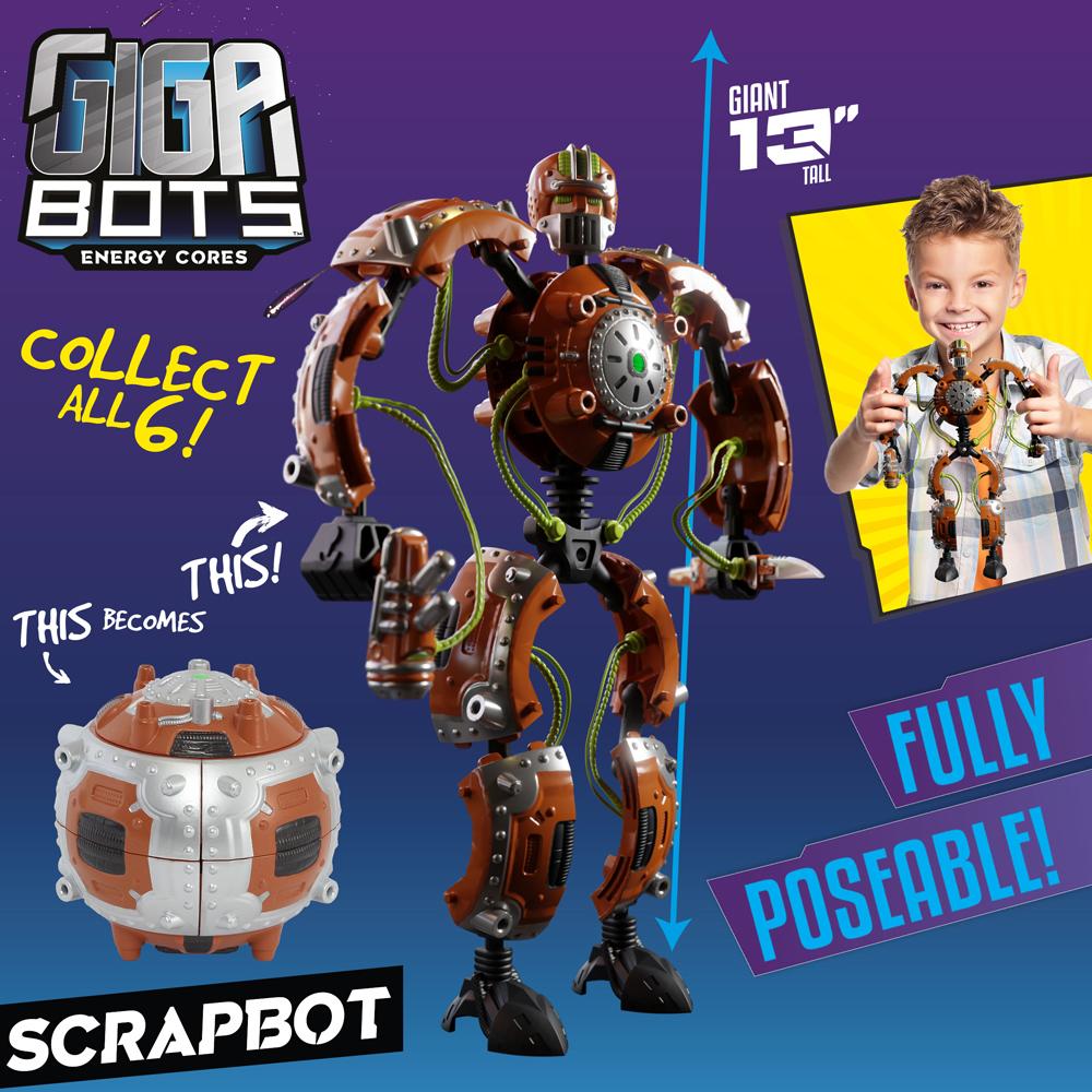 GIGABOTS Energy Core SCRAPBOT Series 1 Buildable Poseable Figure for ...