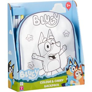 Bluey Colour and Carry Children's Backpack with Coloured Pens for Ages 3+