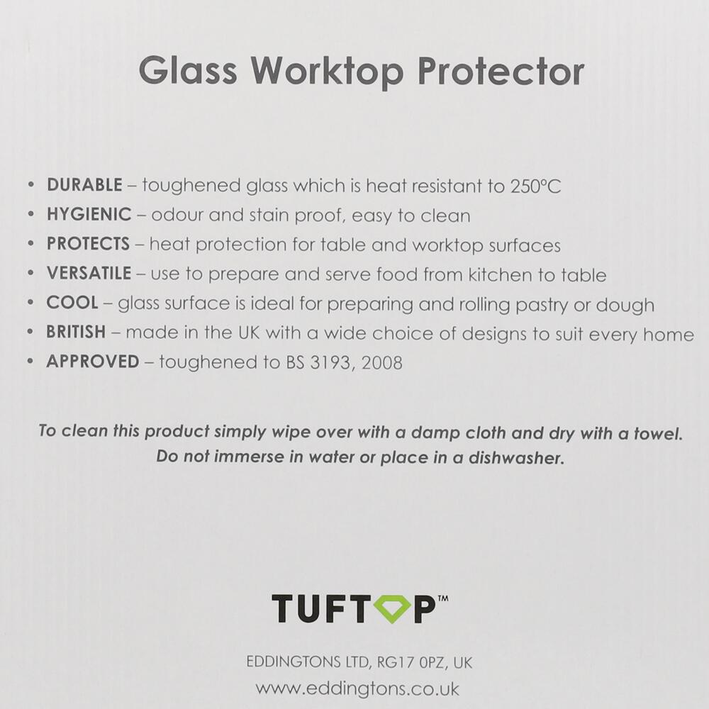 Tuftop Union Jack Worktop Protector Glass Medium 40 x 30cm