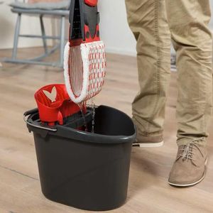 Vileda Ultramax Mop and Bucket Set Black/Red 2 in 1 Microfibre