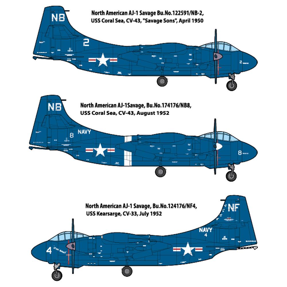 Roden AJ-1 Savage North American Military Bomber Aircraft Model Kit ...